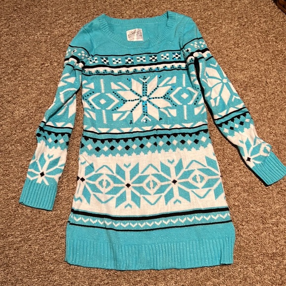 Justice | Shirts & Tops | Justice Girls Sparkle Long Sweater Like New ...